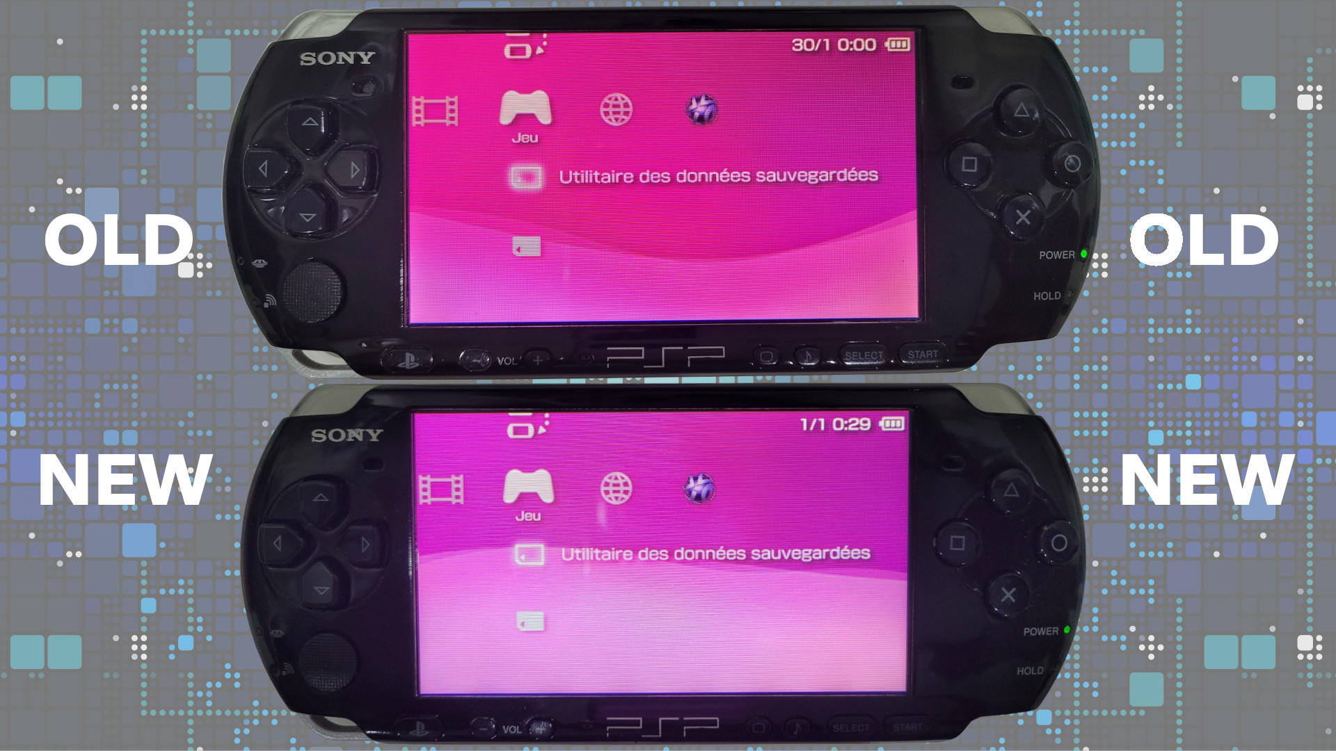 Changing the PSP 3000 screen
