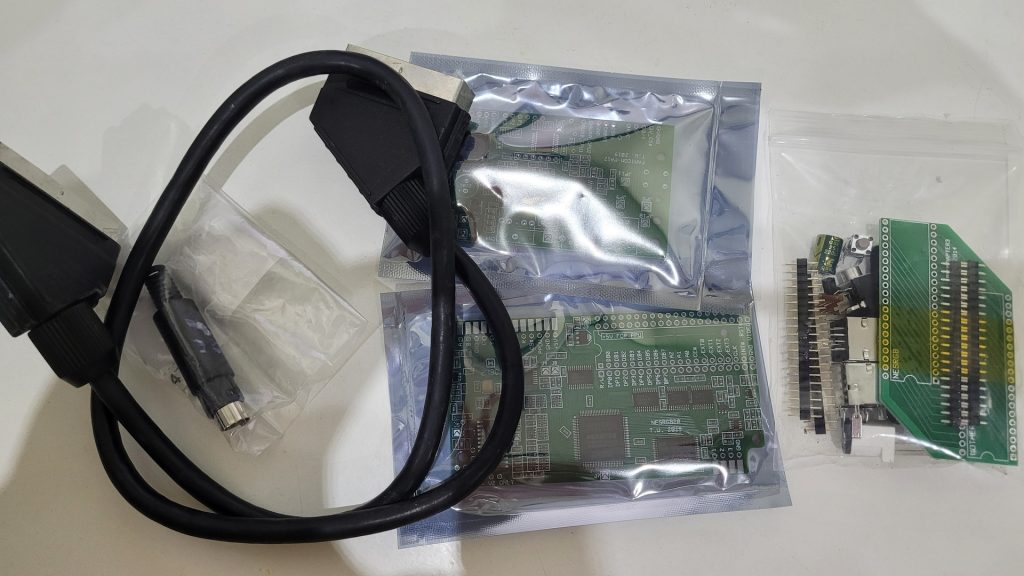 Famicom modded to output RGB signal with NesRGB