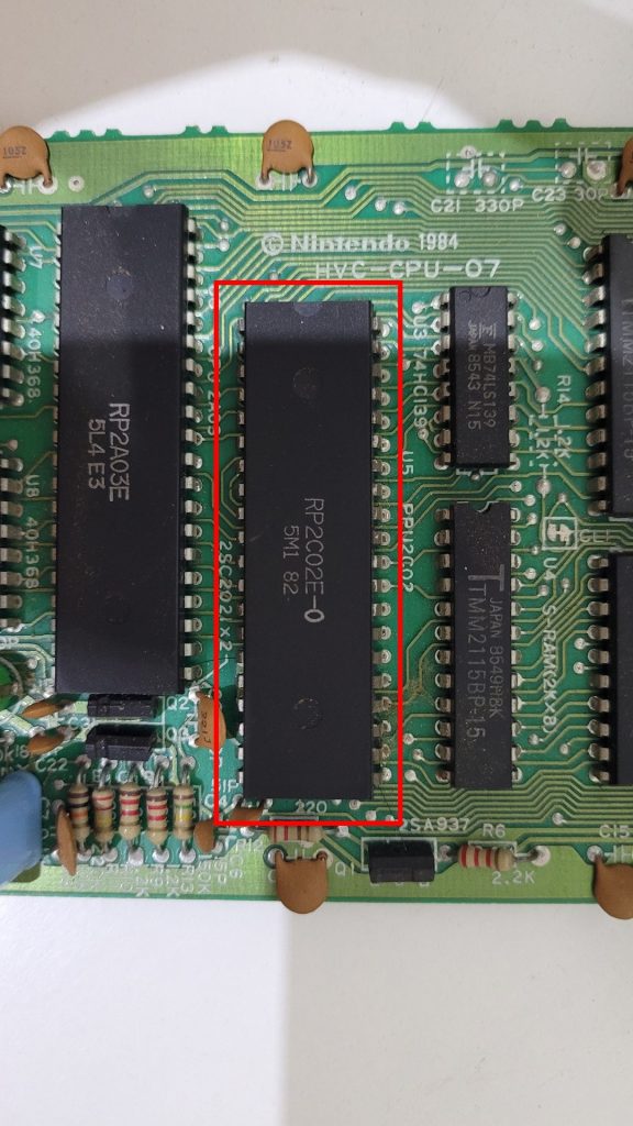 Famicom modded to output RGB signal with NesRGB