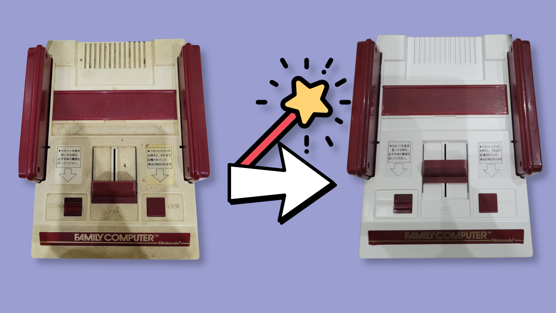 Famicom paint job : make it seems brand new