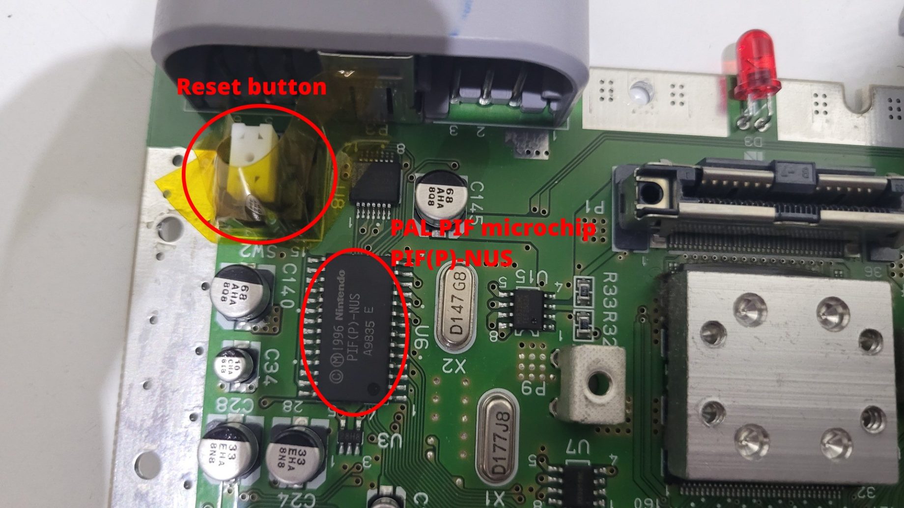 Converting a PAL Nintendo 64 motherboard to NTSC
