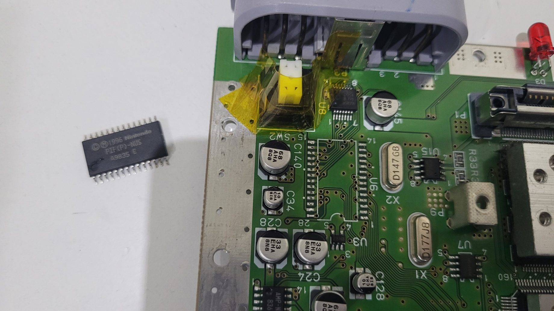 Converting a PAL Nintendo 64 motherboard to NTSC