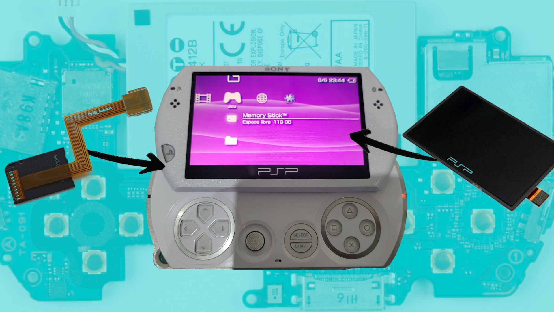 PSP Go : screen replacement and microSD storage | Pimp my retro handheld